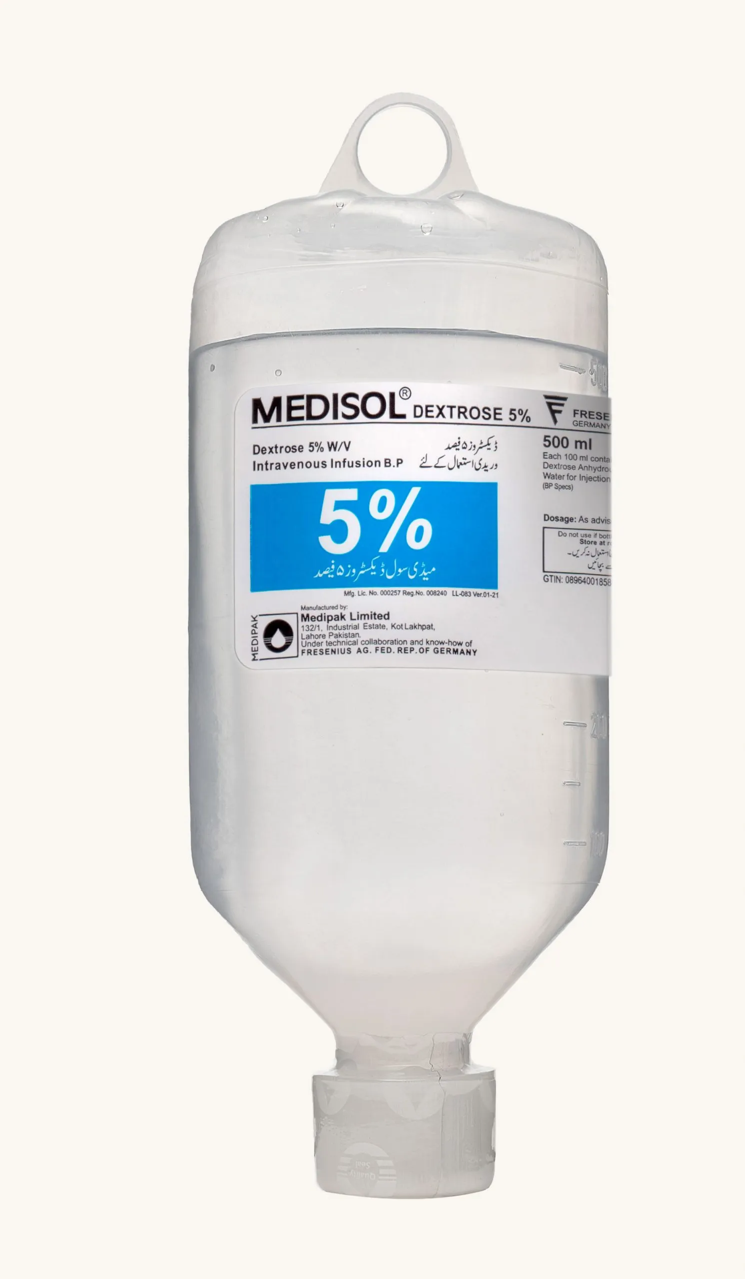 MEDISOL DEXTROSE SALINE 500ML - ChemistCart